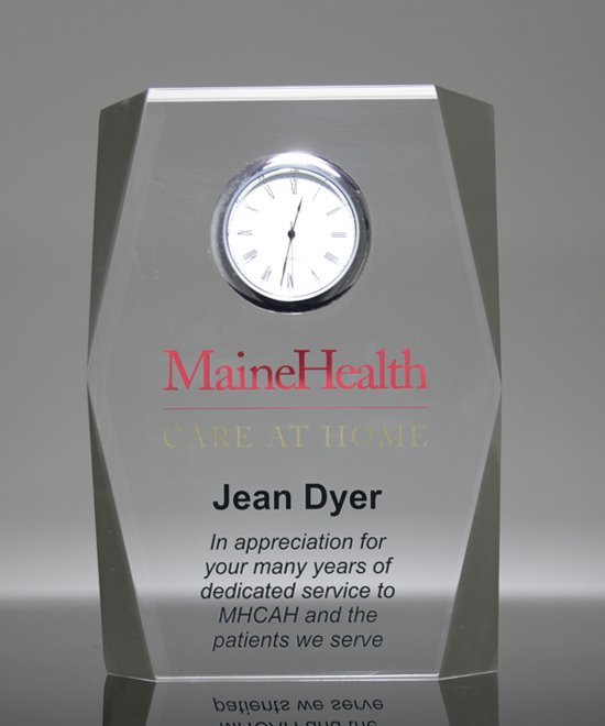 Faceted Acrylic Clock Award | Edco Awards