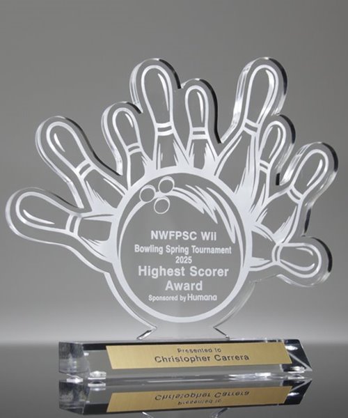 Acrylic Bowling Theme Award | Edco Awards