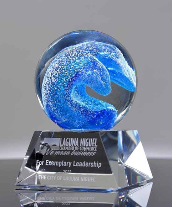 Surfside Wave Art Glass Award | Edco Awards