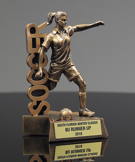 Billboard Female Soccer Trophy | Edco Awards