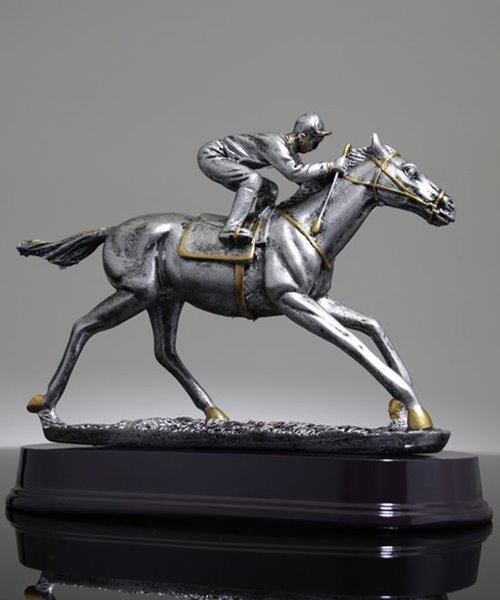 Horse Racing Trophy | Silverstone Resin Jockey Award RF2091SG | Edco Awards