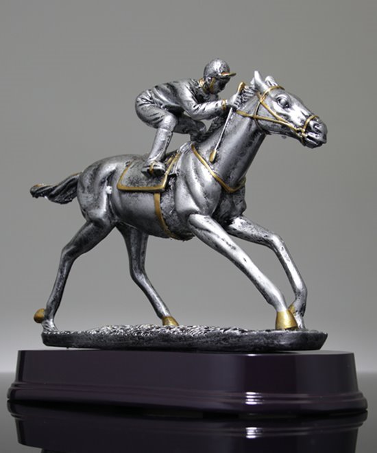 Horse Racing Trophy | Silverstone Resin Jockey Award RF2091SG | Edco Awards