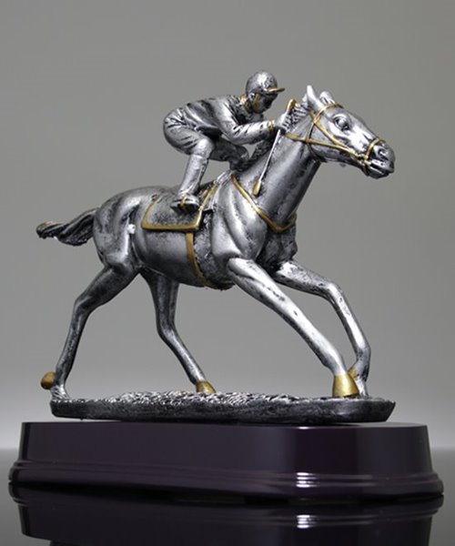 Horse Racing Trophy | Silverstone Resin Jockey Award RF2091SG | Edco Awards