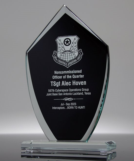 Apex Shield Glass Award | G2921 | Edco Awards