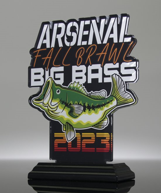Custom Acrylic Fishing Trophy - Small Base | Edco Awards