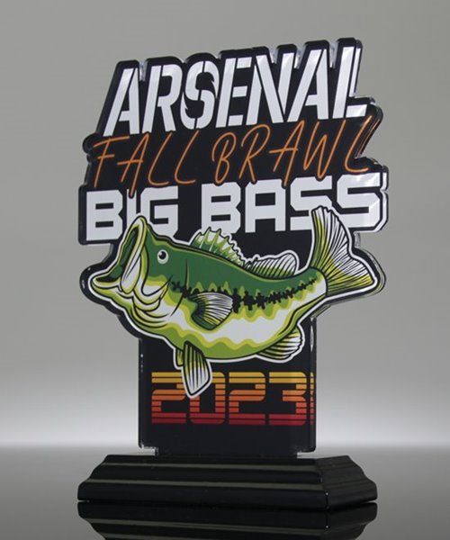 Custom Acrylic Fishing Trophy - Small Base | Edco Awards