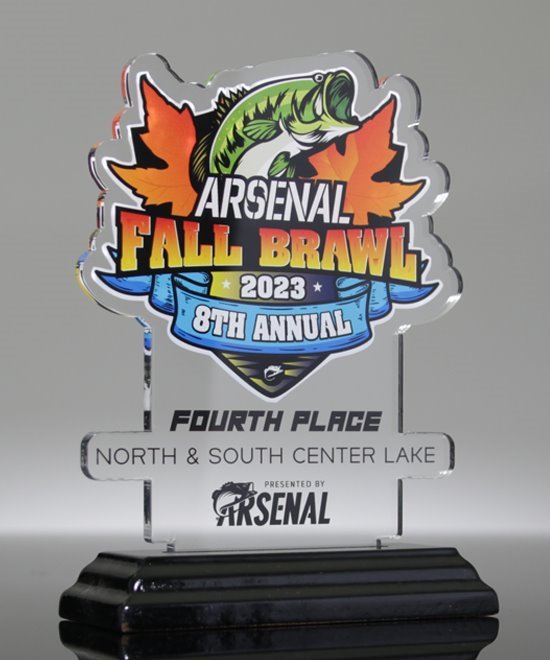 Custom Acrylic Fishing Trophy - Small Base | Edco Awards