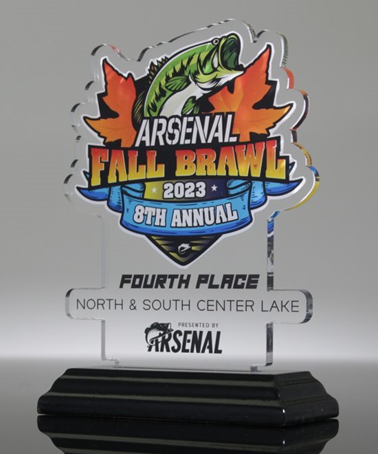 Custom Acrylic Fishing Trophy - Small Base | Edco Awards