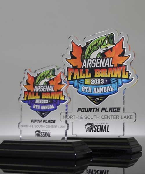 Custom Acrylic Fishing Trophy - Small Base | Edco Awards