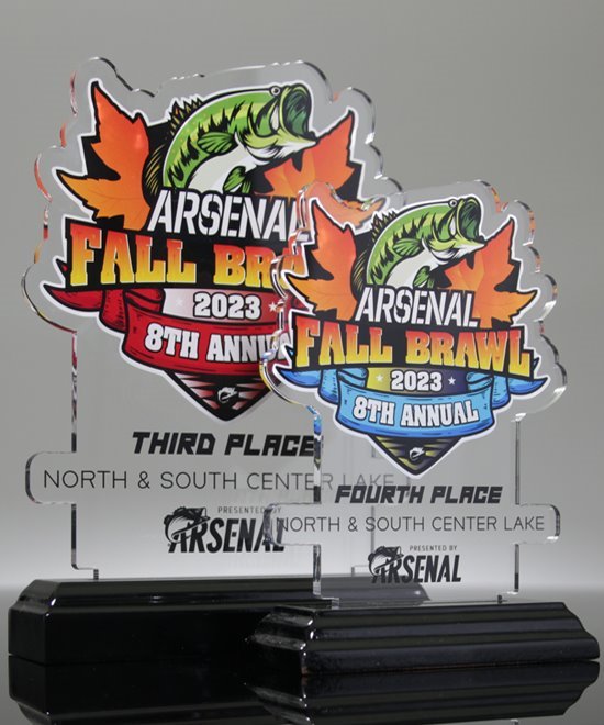 Custom Acrylic Fishing Award - Large Base | Edco Awards