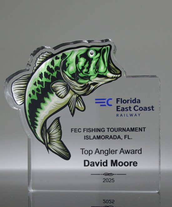 Fishing Trophy Acrylic | edco.com | Edco Awards