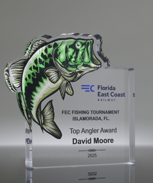 Fishing Trophy Acrylic | edco.com | Edco Awards
