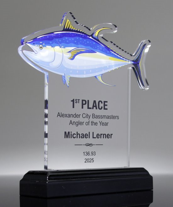 Sport Fishing Tuna Acrylic Award | Edco Awards