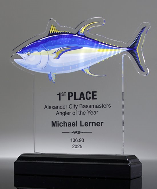 Sport Fishing Tuna Acrylic Award | Edco Awards