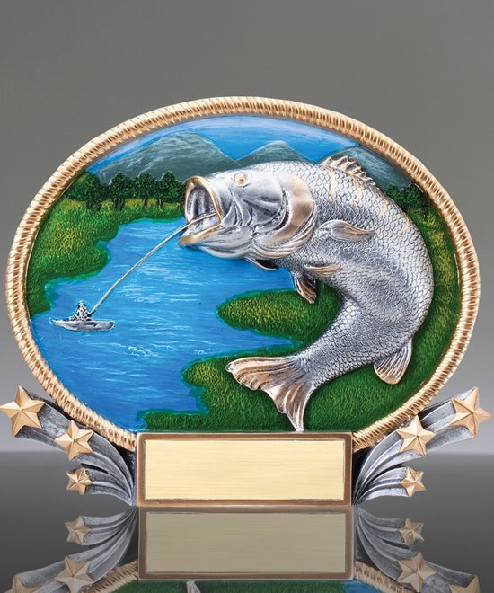 Sport Fishing 3D Bass Popout Resin Trophy | Edco Awards