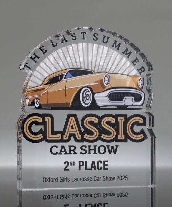 Auto Show Acrylic Trophy - Classic Car Edition | Edco Awards