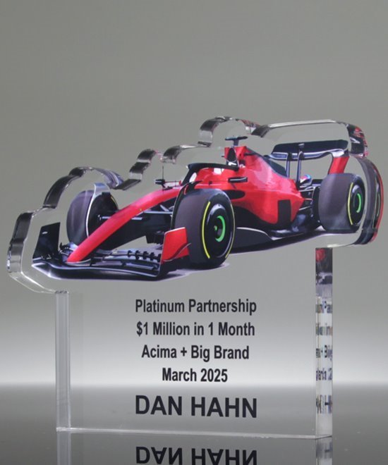 Acrylic F1 Race Car Trophy | Edco Awards