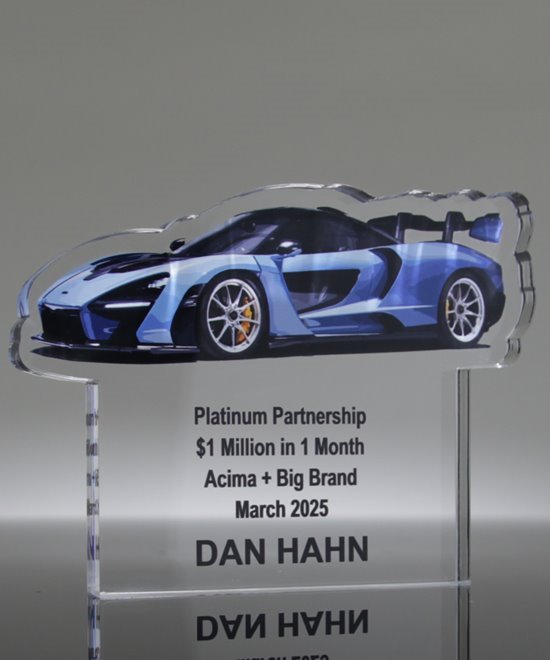 Acrylic Supercar Trophy - Mclaren P1 | Edco Awards