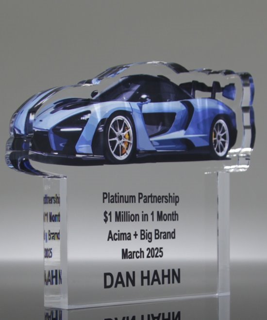 Acrylic Supercar Trophy - Mclaren P1 | Edco Awards