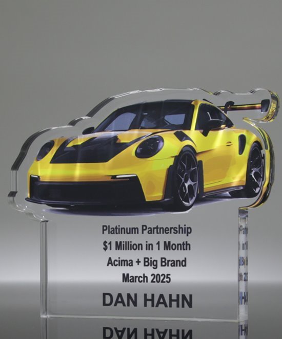 Acrylic Supercar Trophy - Porsche 911 GT3 RS | Edco Awards