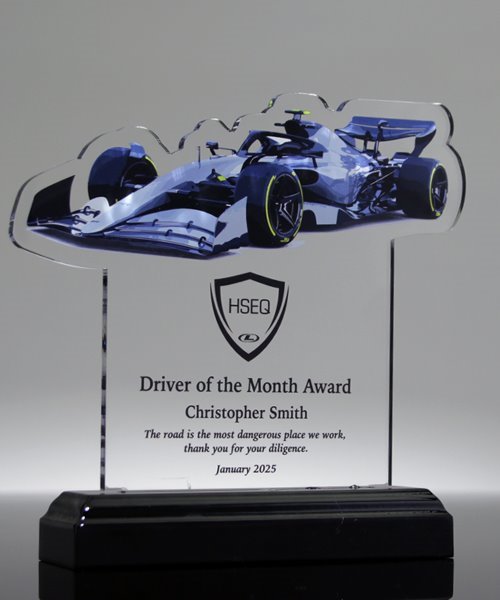 F1 Acrylic Racing Award | Edco Awards
