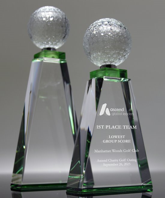Golfing Excellence Crystal Trophy | Edco Awards