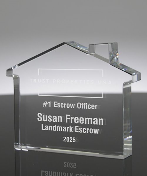 Crystal House Paperweight Award | Edco Awards