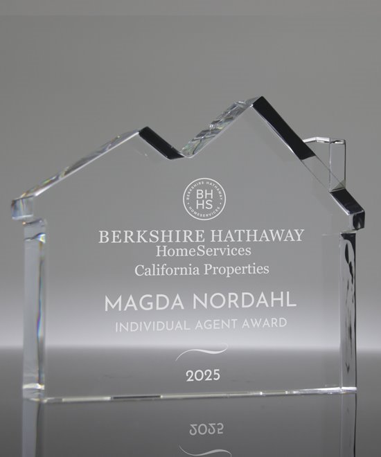 Free Standing Multi House Crystal Trophy | Edco Awards