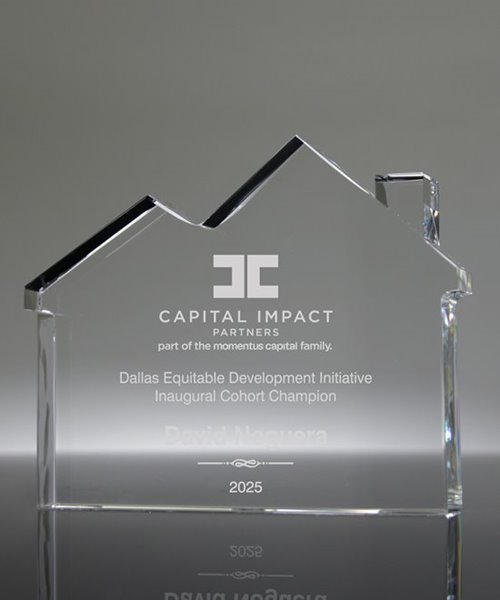 Free Standing Multi House Crystal Trophy | Edco Awards