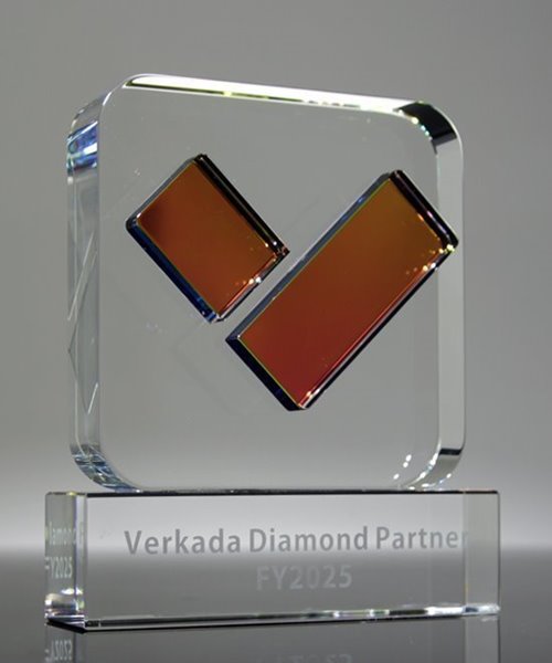 Momenta Custom Block Award - Holographic Crystal | Edco Awards