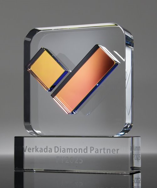 Momenta Custom Block Award - Holographic Crystal | Edco Awards