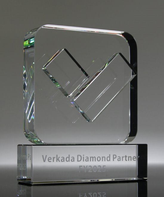 Momenta Custom Block Award - Clear Crystal | Edco Awards