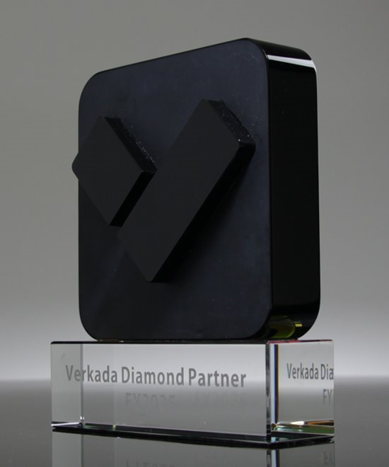 Momenta Custom Block Award - Black Crystal | Edco Awards