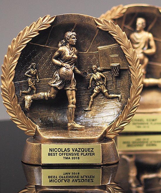 Bronzestone Basketball Award - Female | Edco Awards