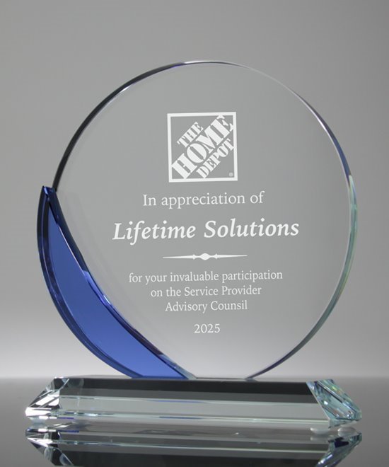 Starfire Crystal Blue Circle Eclipse Award | Edco Awards
