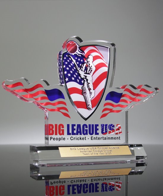 Custom Acrylic Cricket Award | Cricket Trophy | Edco Awards