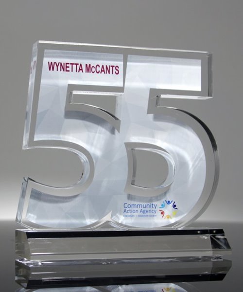 Number 55 Acrylic Award | Edco Awards