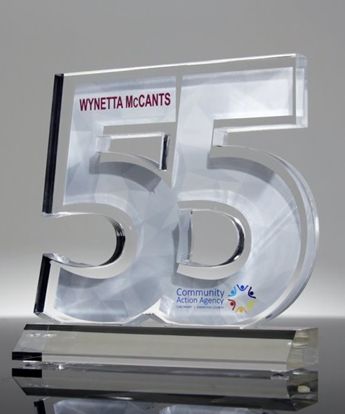 Number 55 Acrylic Award | Edco Awards