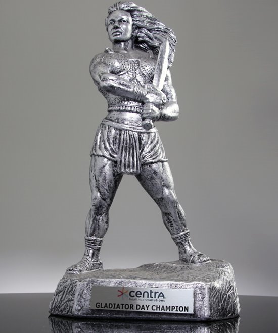 Gladiatrix Trophy | Female Gladiator holding a sword sculpture | Edco ...