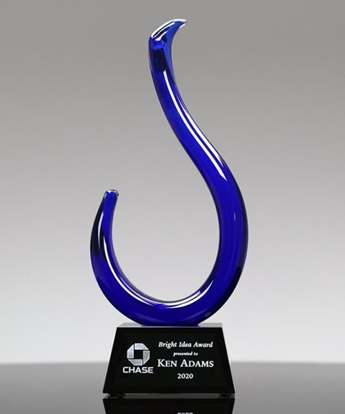 Blue Spark Art Glass Award | Edco Awards