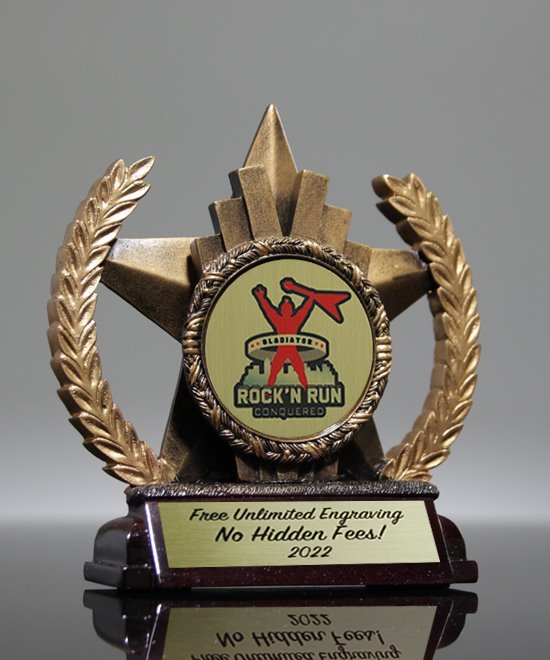 Laurel Star Custom Insert Trophy | Edco Awards