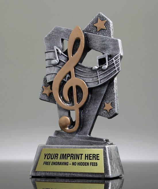 Triumph Music Note Resin Trophy | Edco Awards