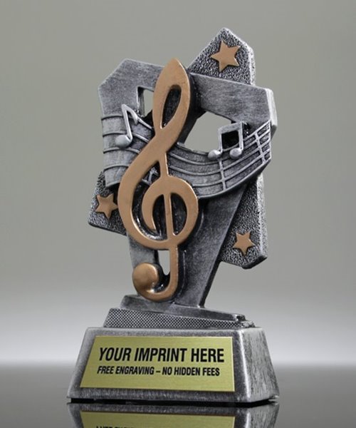 Triumph Music Note Resin Trophy | Edco Awards