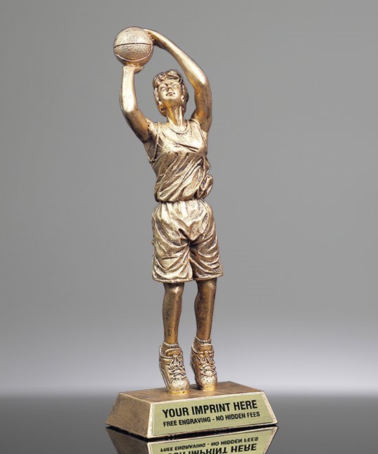 Classic Female Basketball Jump Shot Resin Trophy | Edco Awards