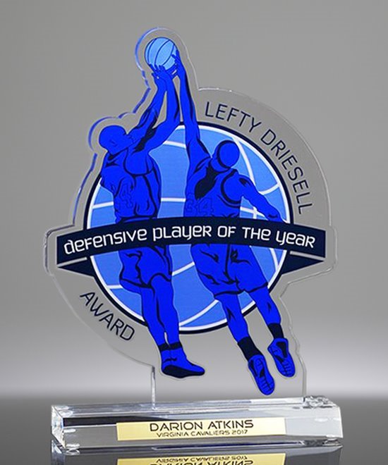 Basketball Defensive Player Acrylic Award | Edco Awards