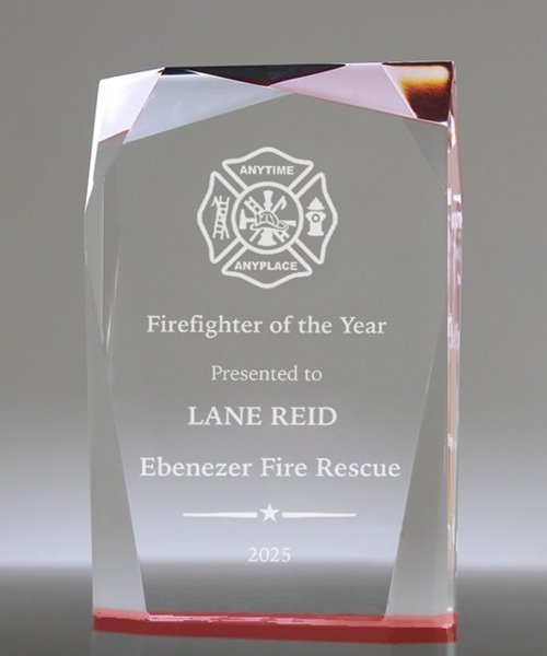 Firefighter Acrylic Prism Award | Edco Awards