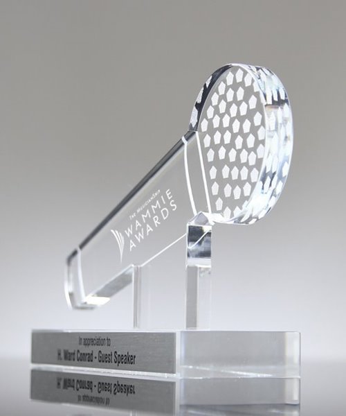 Acrylic Microphone Trophy | Edco Awards