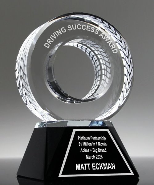 Crystal Tire Award | Tire Trophy | Edco Awards