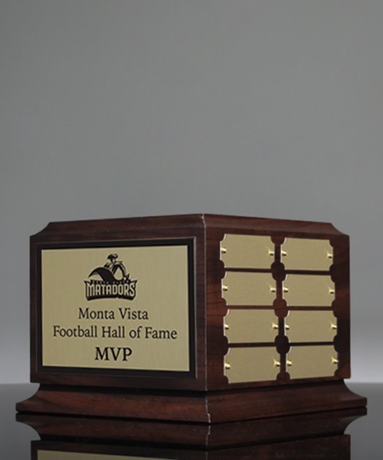 Large Walnut Finish Mounting Base