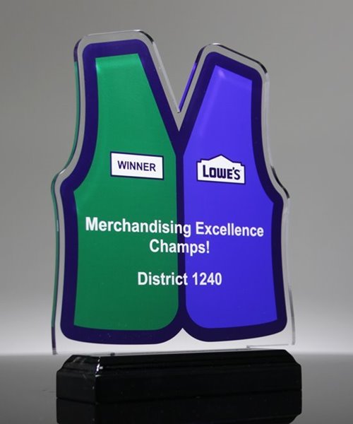 Acrylic Uniform Trophy | Corporate Uniform Shape Award | Edco Awards